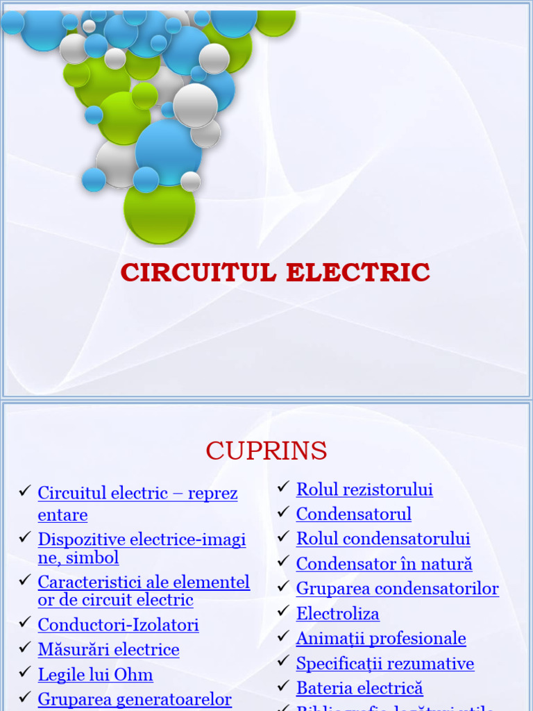 Circuitul Electric | PDF