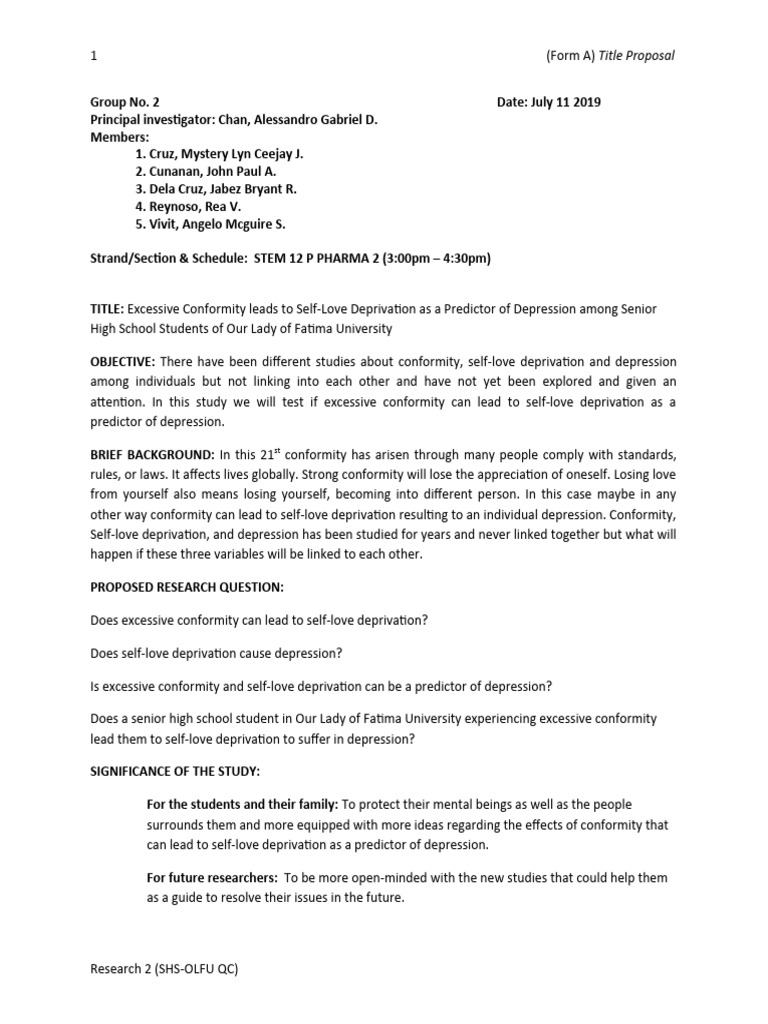 Form A | PDF | Behavioural Sciences | Psychological Concepts