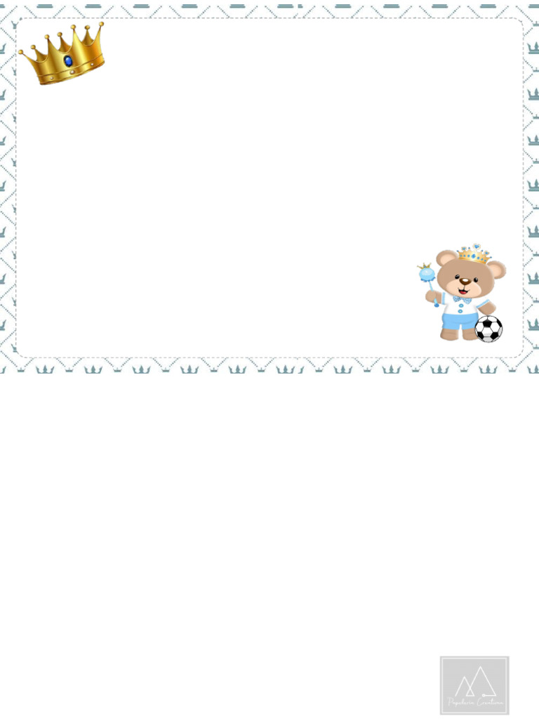 Libro de Dedicatoria Baby Shower Oso Principe | PDF