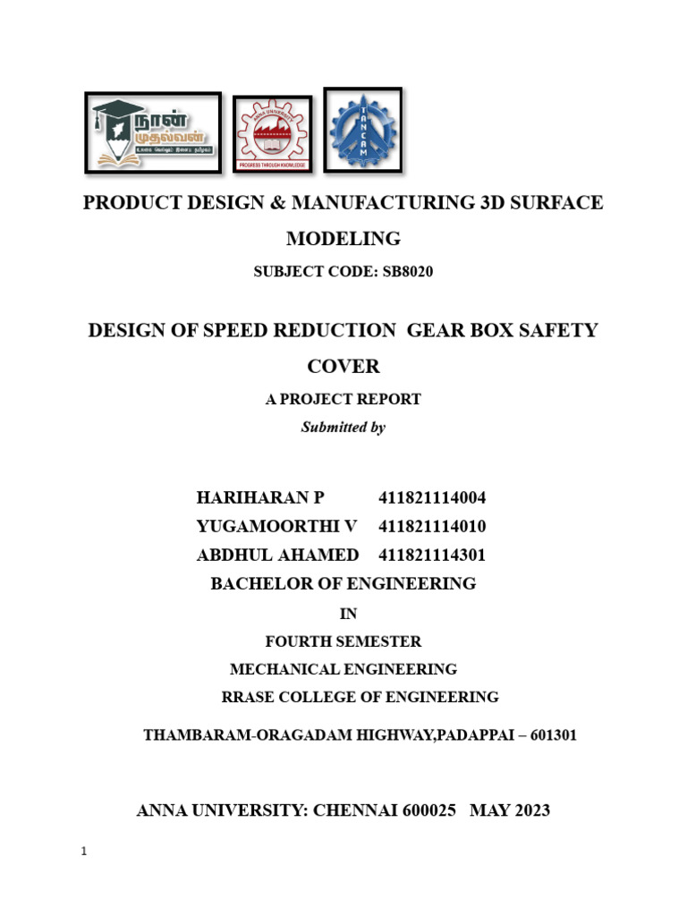 Design of Gear Box Cover ..... 4004,1010,4301 | PDF | Gear | Bearing ...