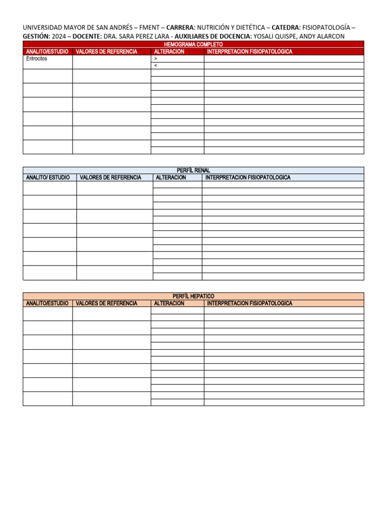 Datos Laboratoriales - FSPL | PDF | Dietética | Nutrición