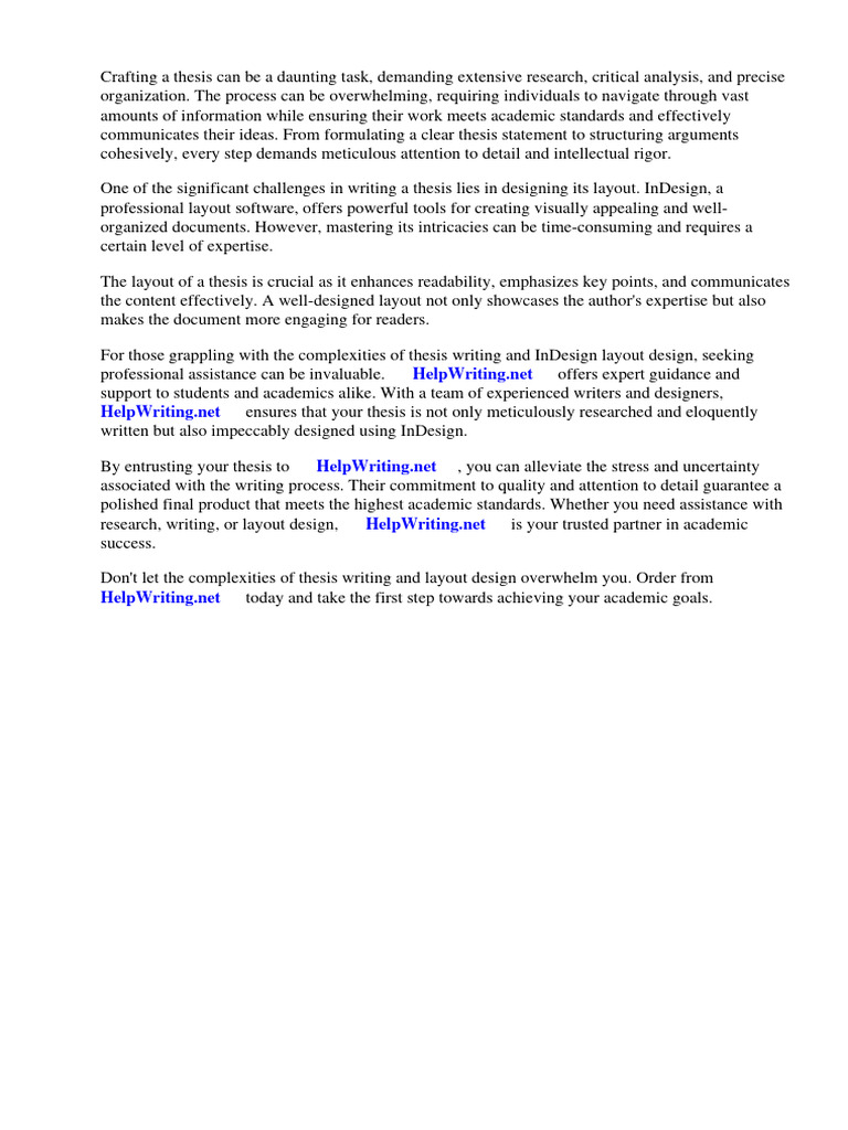 Thesis Layout Indesign | PDF | Page Layout | Thesis