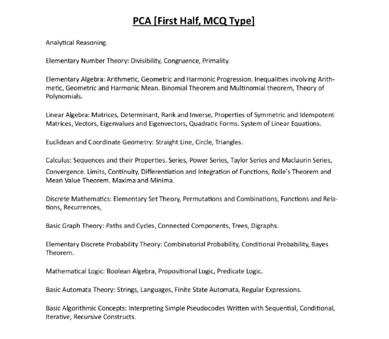 MTech Syllabus CS and CRS PCA 2024 | PDF