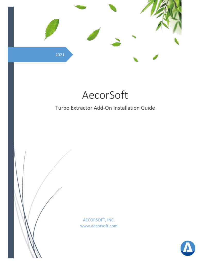 AecorSoft Turbo Extractor Add-On Installation Guide | PDF | Computers