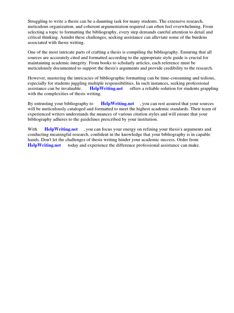 Example Bibliography Thesis | PDF