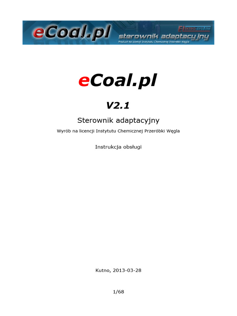 Instrukcja Ecoal - PL V2.1 | PDF