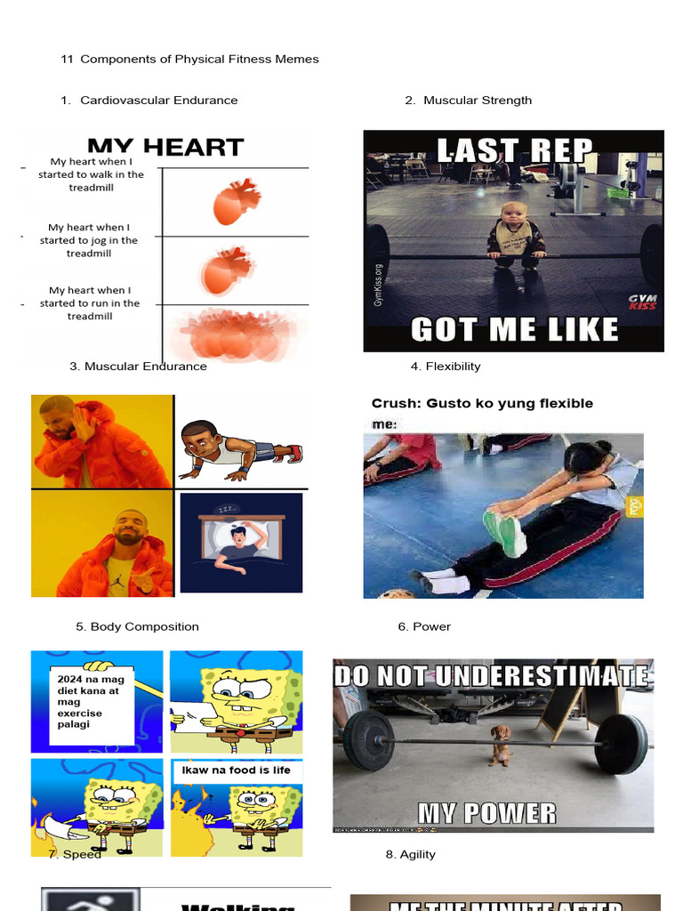 Components of Physical Fitness Memes | PDF