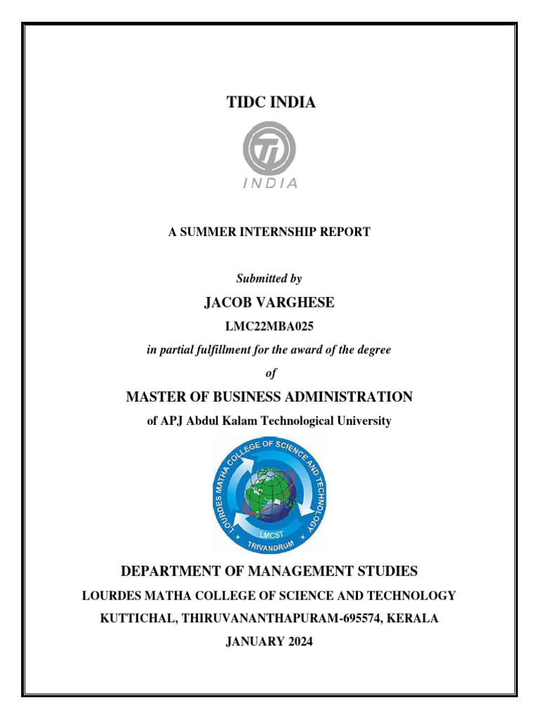 Tidc Report Pdf