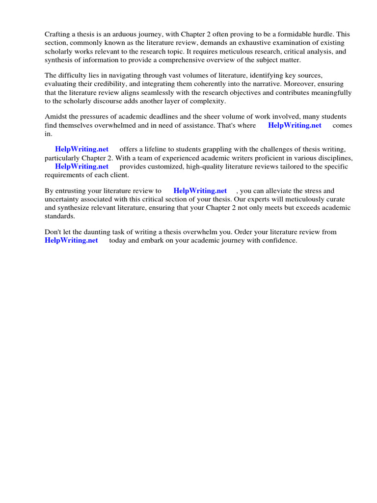 Example of Thesis Chapter 2 | PDF | Thesis | Literature Review