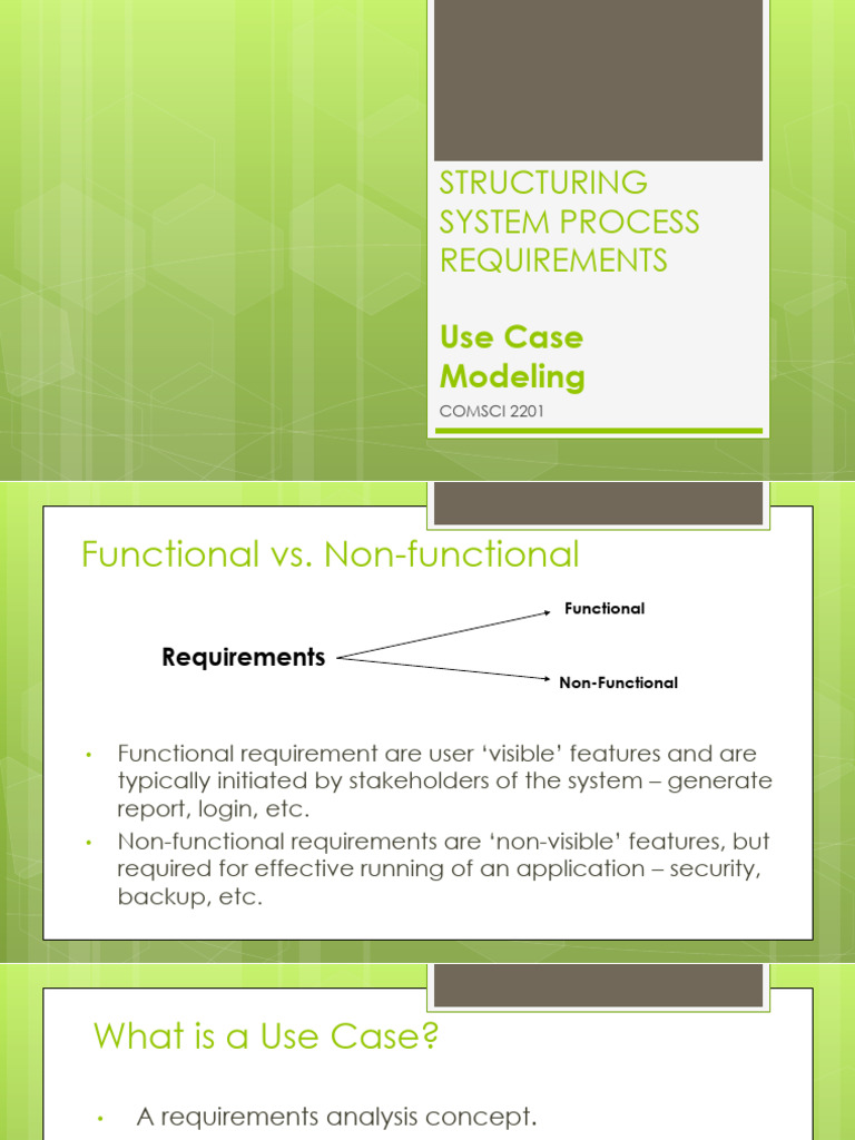 8.b Structuring System Process Requirements | PDF | Use Case | System
