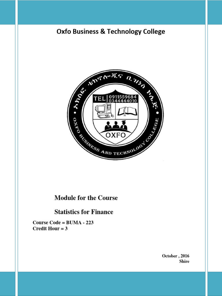 Statistics For Finance | Download Free PDF | Histogram | Probability ...