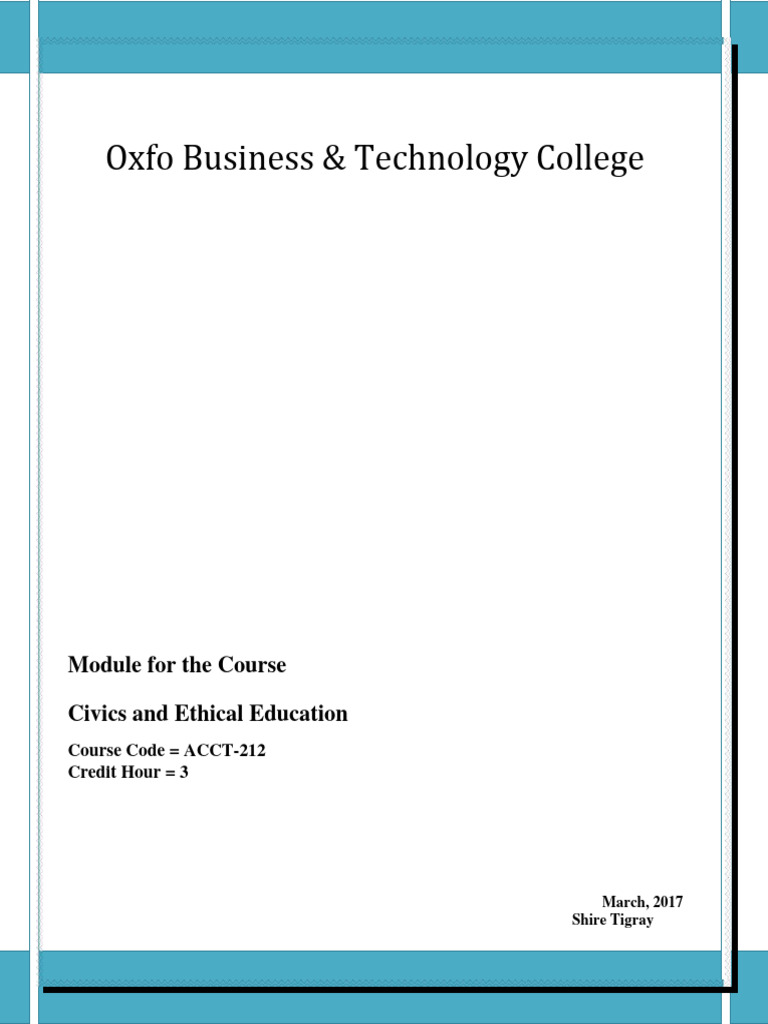 Civic And Ethical Education Pdf Hedonism Psychological Egoism