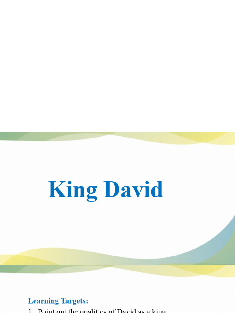 King David | PDF | David | Saul