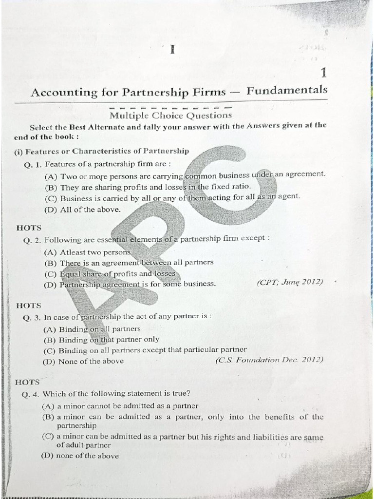 Fundamentals MCQ (APC) | PDF