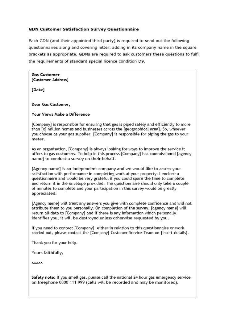 Customer Satisfaction Survey Questionnaire | PDF | Questionnaire | Business
