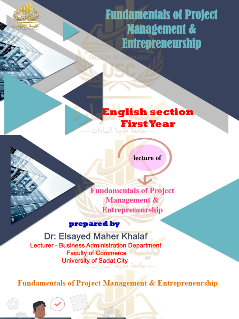 Fundamentals of Project Management & Entrepreneurship | PDF