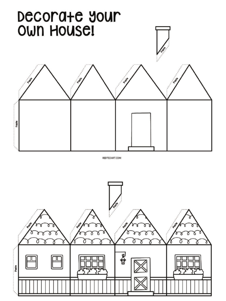 Printable Paper Houses x5 -RTA | PDF