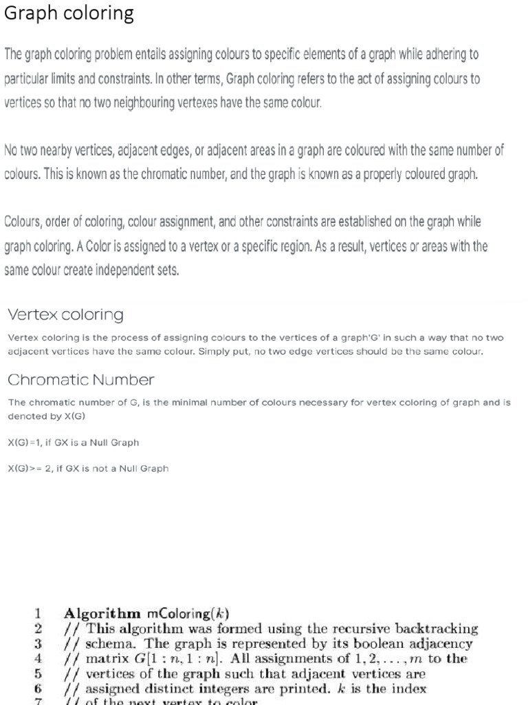 Graph Colouring and Hamiltonion Cycle | PDF | Vertex (Graph Theory) | Mathematical Concepts