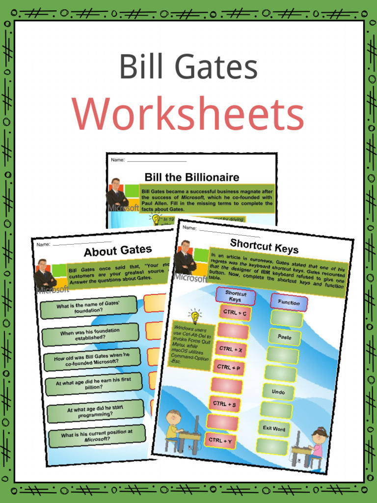 Bill Gates Educational Worksheets | PDF