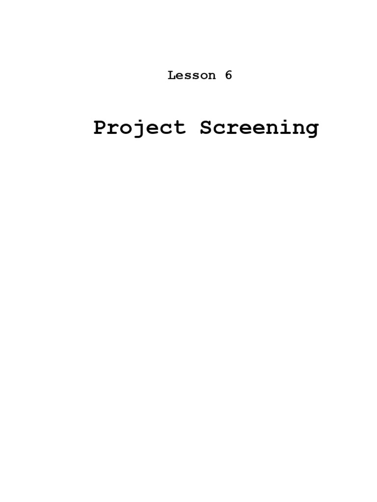 Project Screening | Download Free PDF | Net Present Value | Internal ...