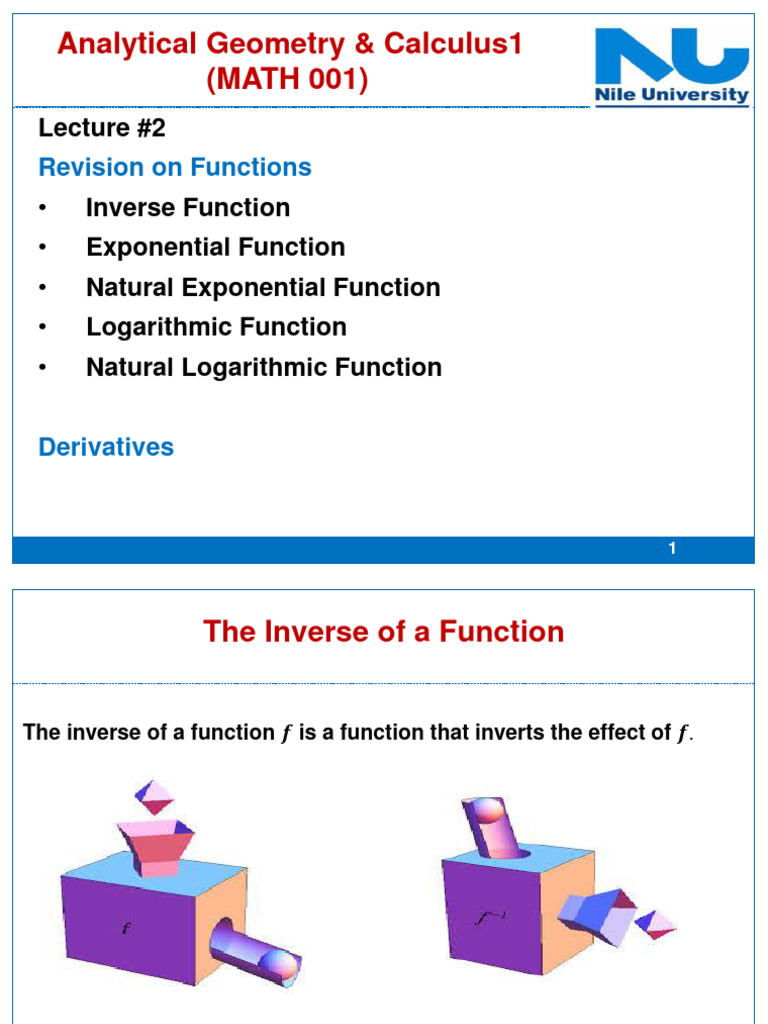 Lec 2 | PDF | Function (Mathematics) | Logarithm