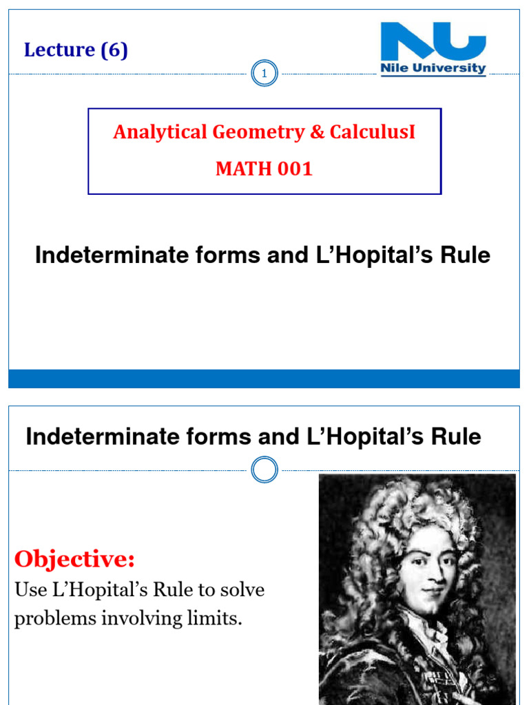 lec_6_lhospital | PDF | Mathematical Objects | Mathematical Analysis
