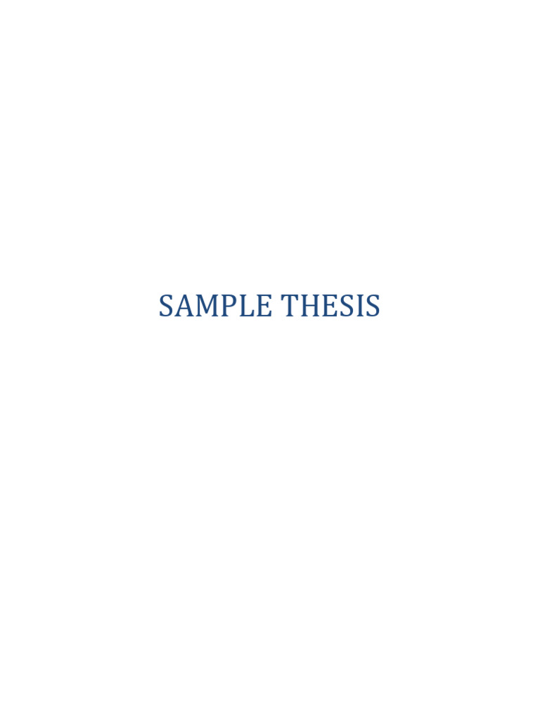 Thesis Guidelines Sample | PDF