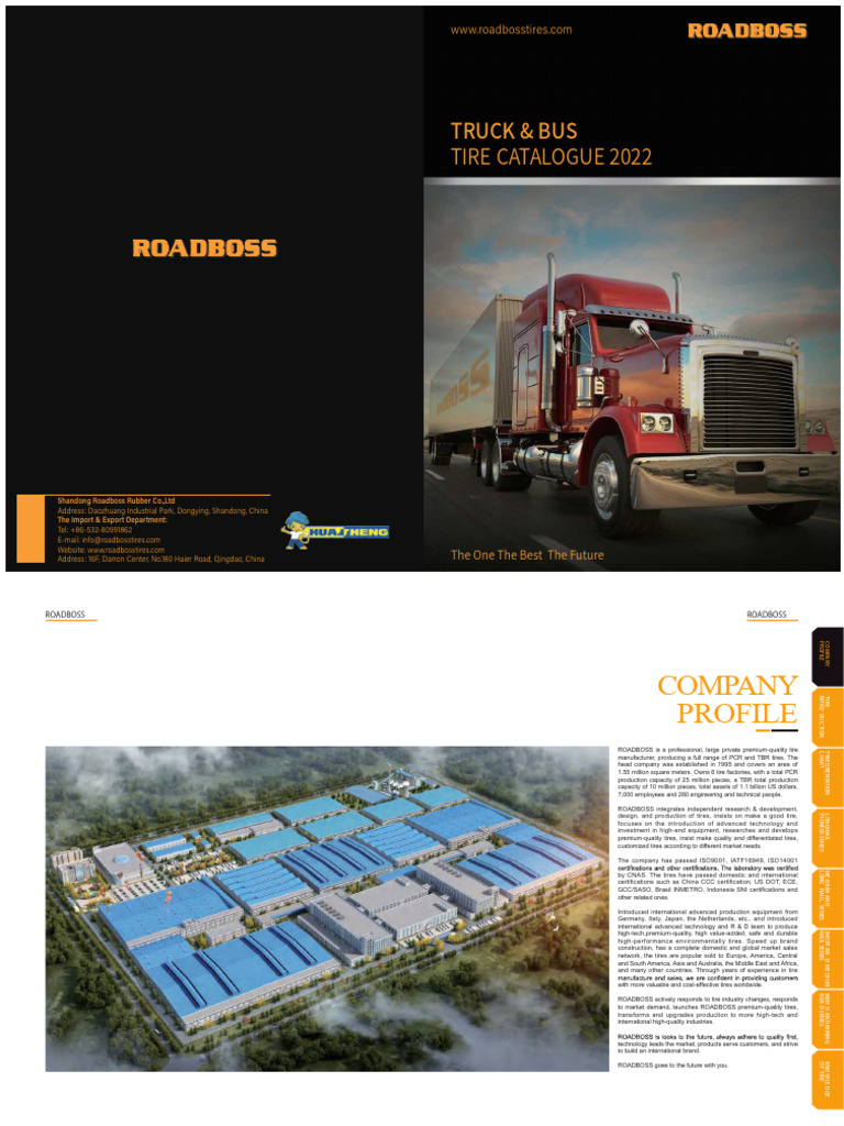 Roadboss TBR Catalogue-2022 | PDF | Tire | Materials