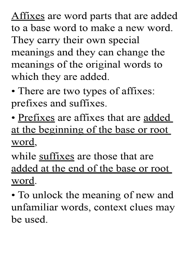 Affixes Suffixes | PDF | Semantic Units | Lexical Semantics