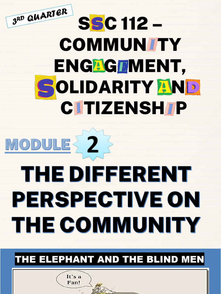 Module 2 - SSC 112 | PDF | Community | Rural Area