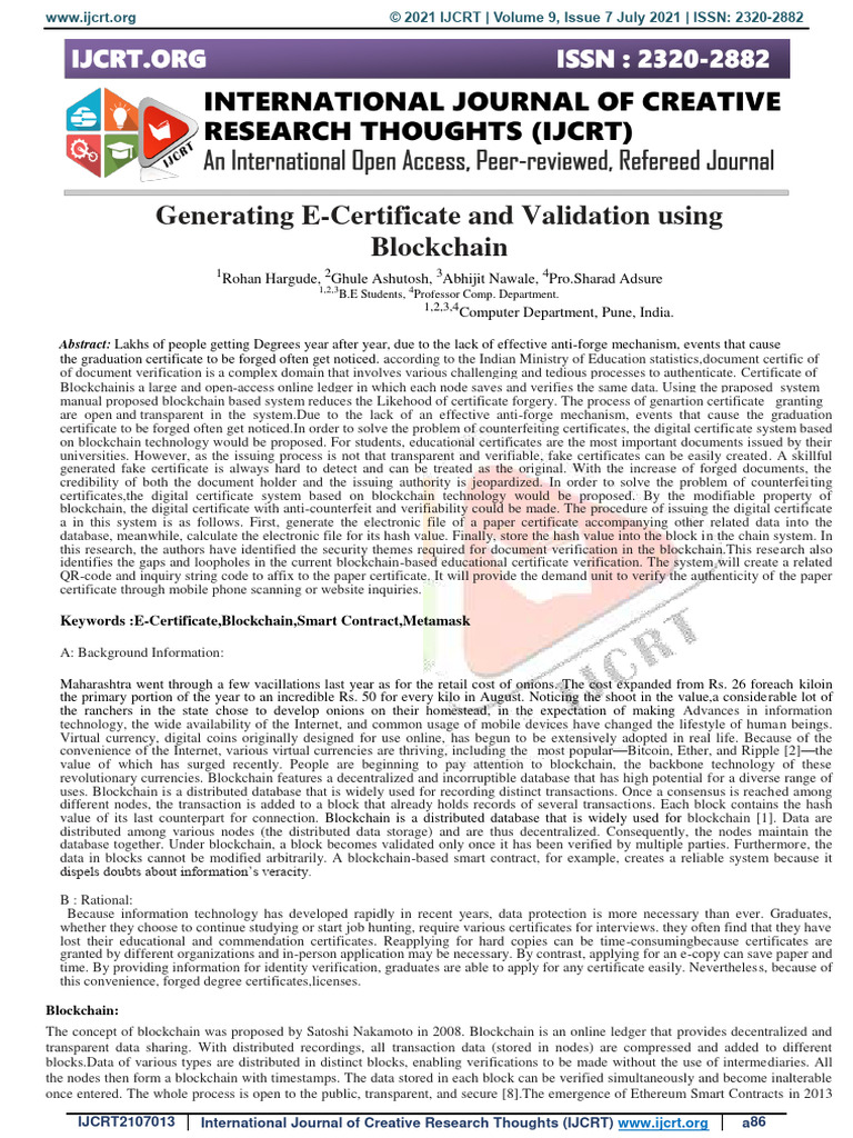 Generating E Certificate And Validation Pdf Authentication Software Testing 
