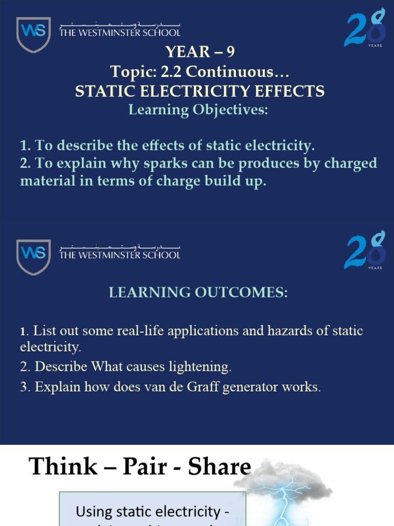 2.2 Static Electricity Effects | PDF | Electricity | Electric Charge