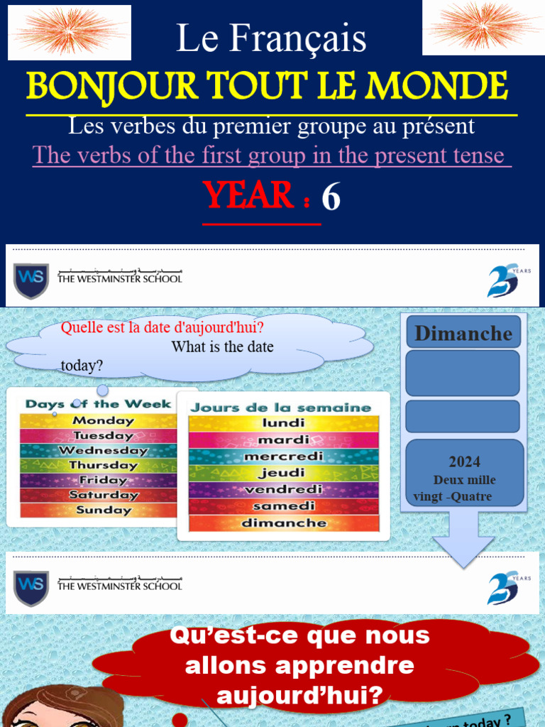 Les Verbes Du Premier Groupe - Year 6- Part 2 | PDF | Morphologie ...