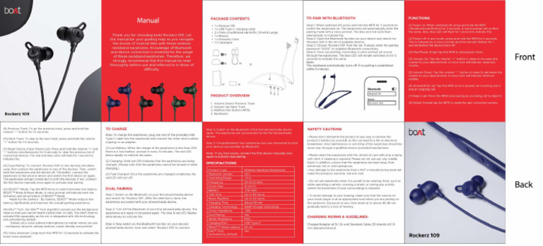 Rockerz 109 User Manual-01 | PDF