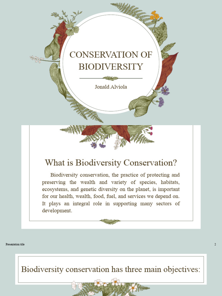 Conservation of Biodiversity | PDF | Biodiversity | Ecosystem