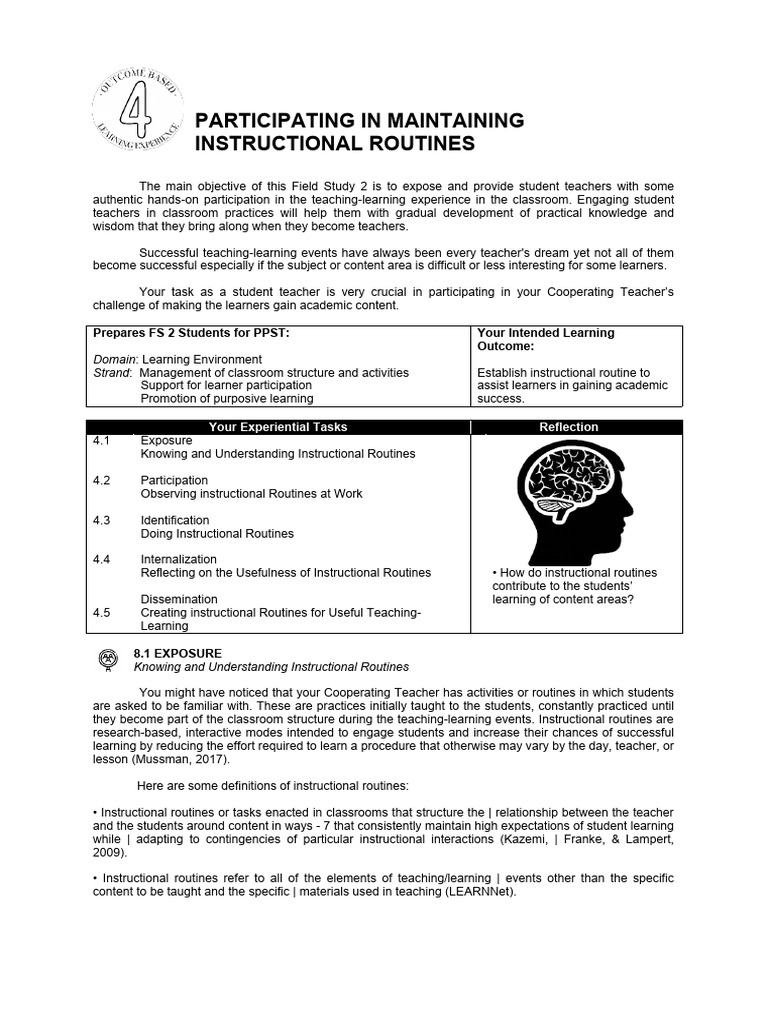 Creating Effective Instructional Routines | PDF | Learning | Teachers