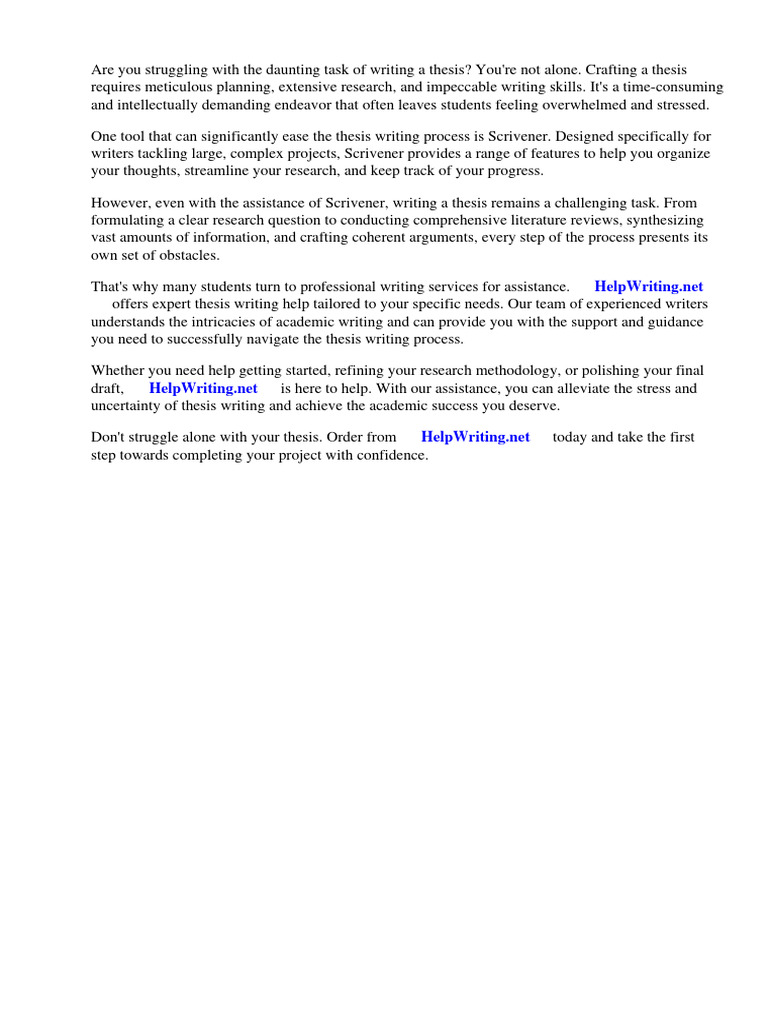 Thesis Writing With Scrivener | PDF | Computing | Software