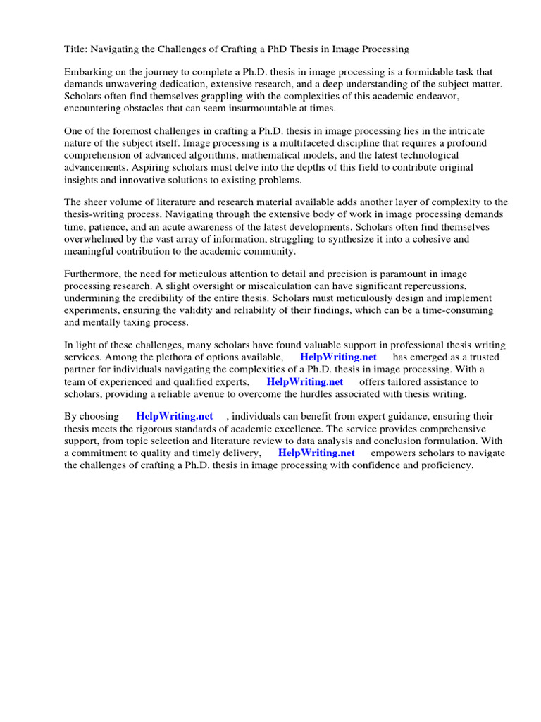 PHD Thesis Topics in Image Processing | Download Free PDF | Thesis ... PHD Thesis Topics in Image Processing | Download Free PDF | Thesis ...