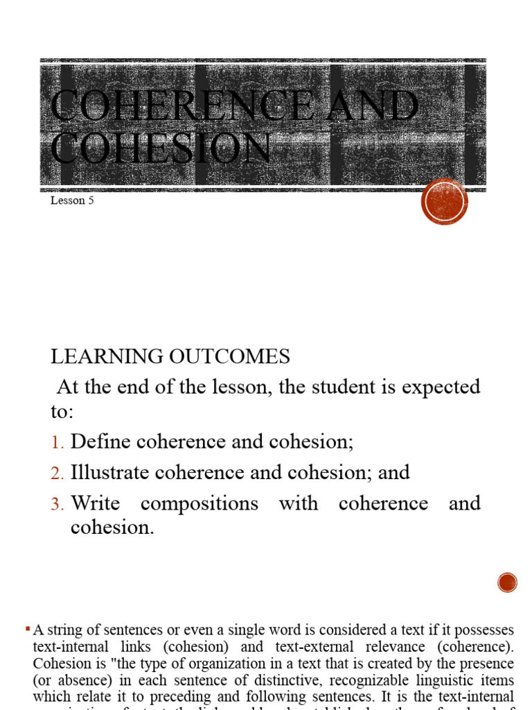 Coherence and Cohesion | PDF | Pronoun | Clause