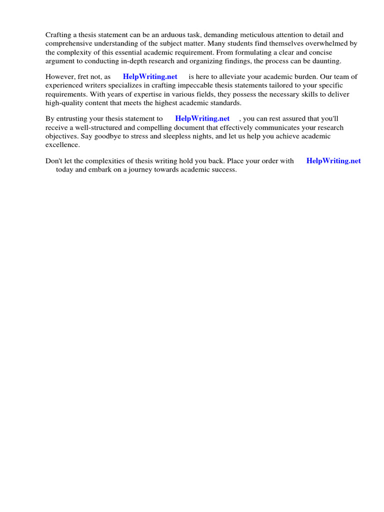Thesis Statement Structure Sample Pdf Essays Thesis 9281