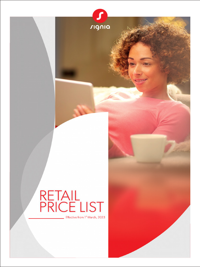 Signia Retail Price List March 2023 1 | PDF