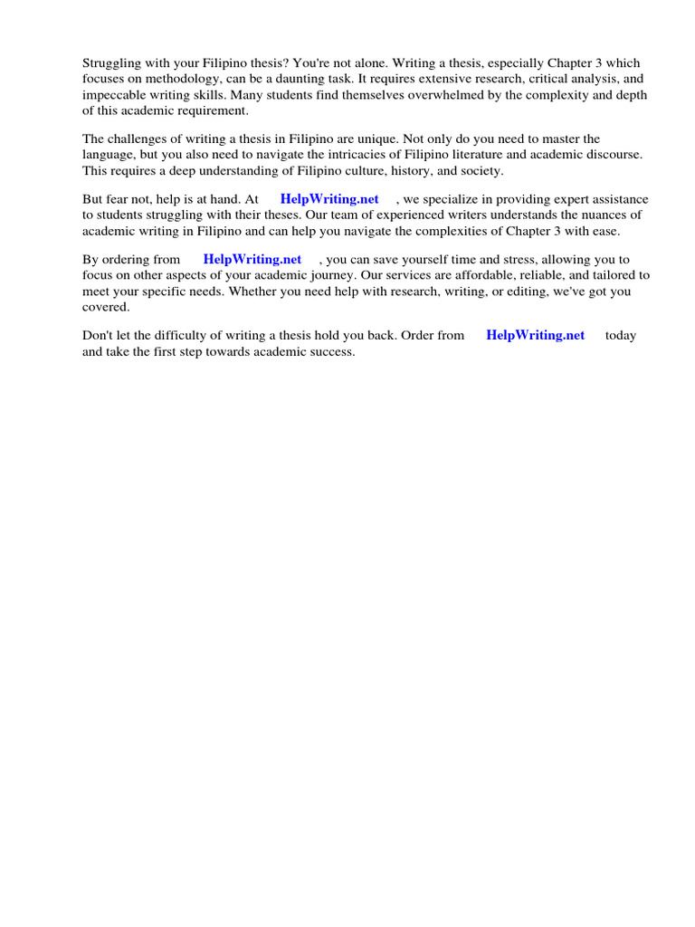 Chapter 3 Thesis Filipino | PDF | Methodology | Tagalog Language