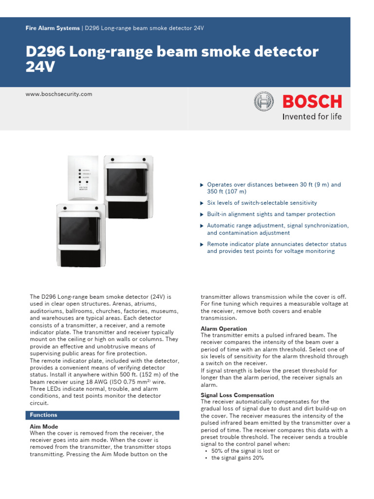 D296 Detector | PDF | Security Alarm | Electrical Engineering