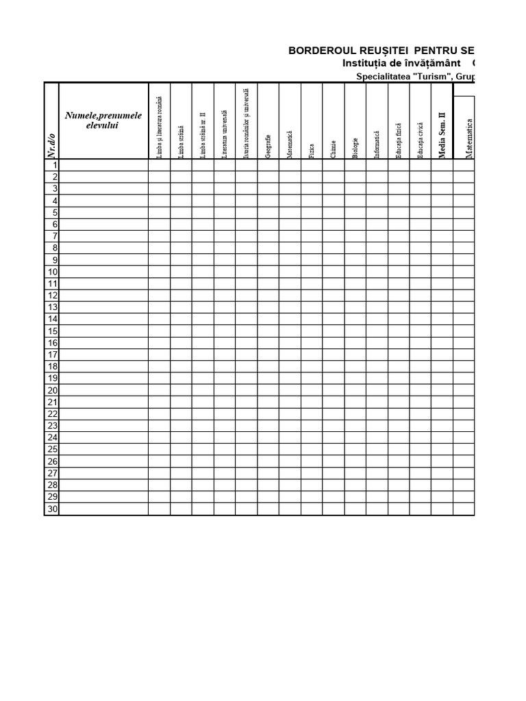 Model Borderou Generalizator - Verso | PDF
