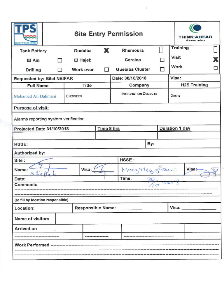 IO Site Entry Permission W44 Alarms | PDF