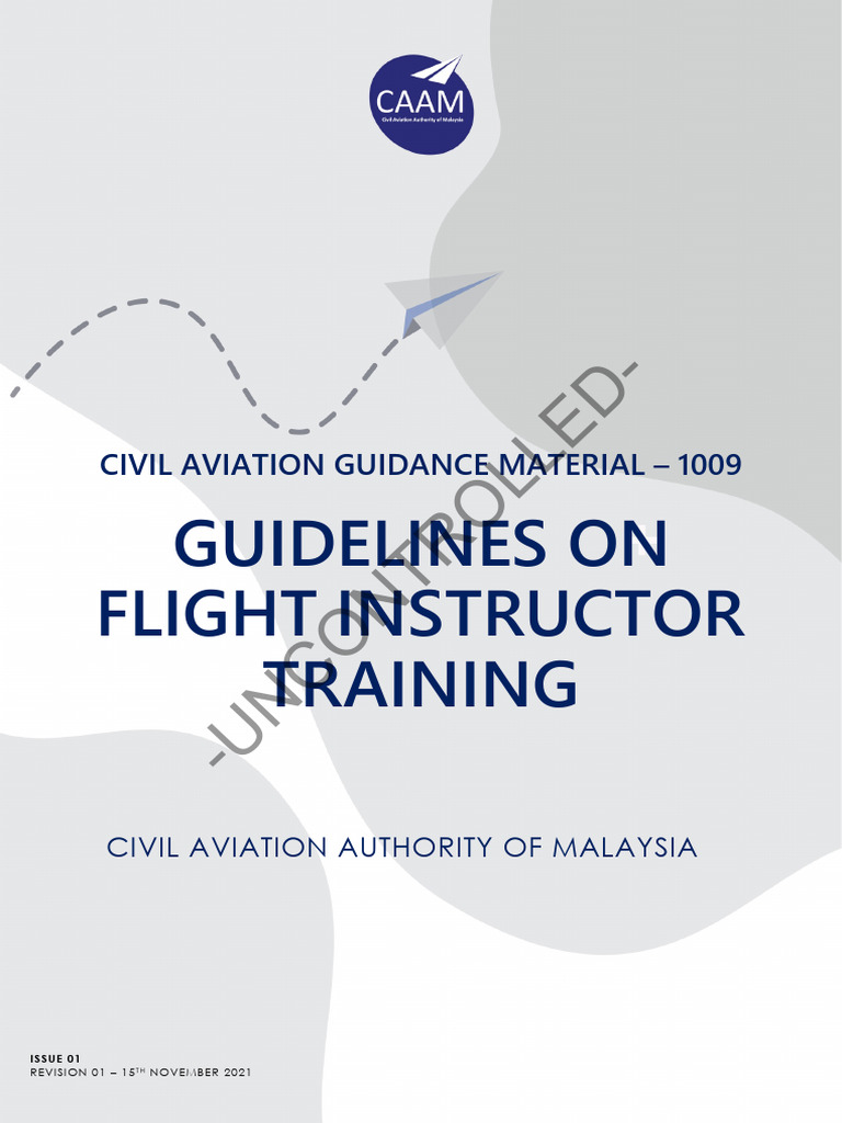 CAGM 1009 Guidelines On Flight Instructor Training ISS01 - REV01 | PDF ...