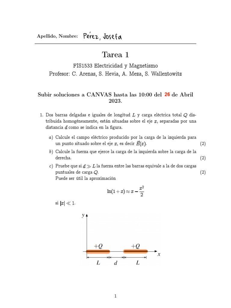 Tarea 1 Electro | PDF | Esfera | Sistema coordinado