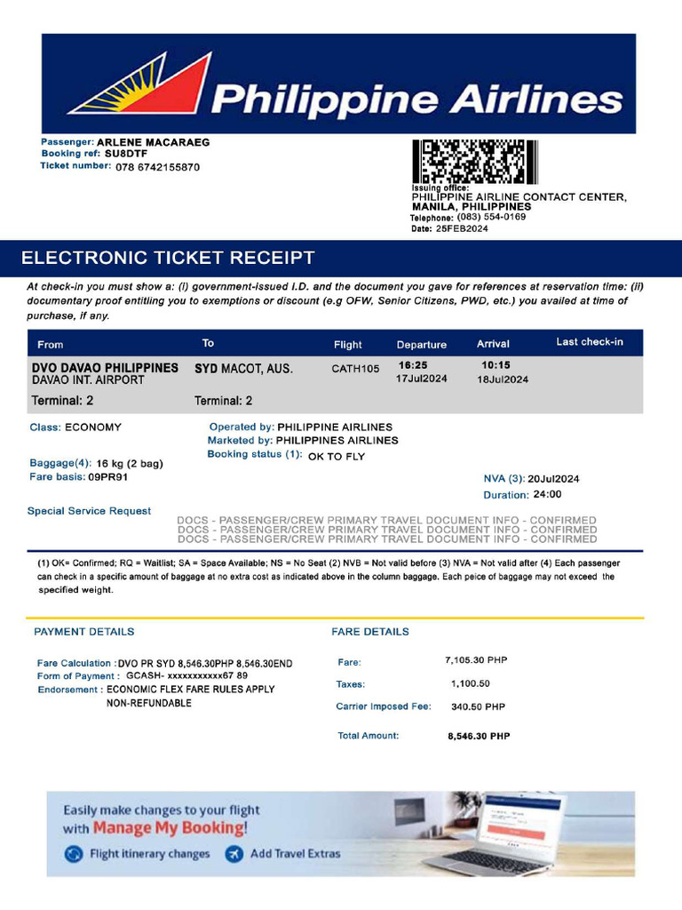 Macaraeg E-Ticket-Pal | PDF