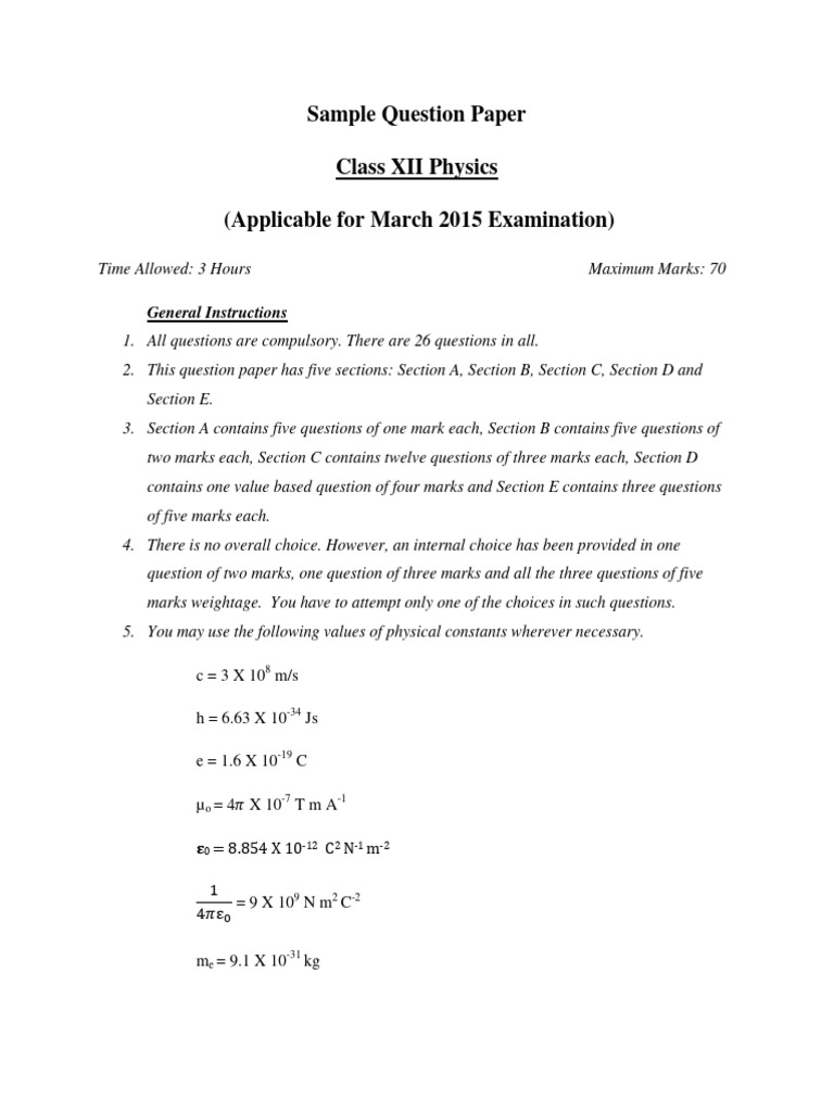 Physics SQP | PDF | Photoelectric Effect | Capacitor