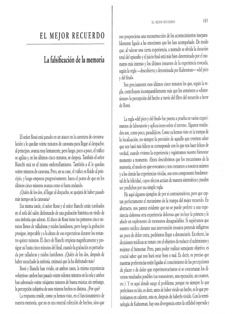 El Mejor Recuerdo | PDF